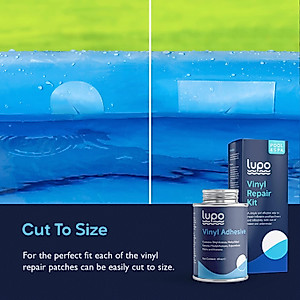 Lupo 4 fl. oz. 15 Piece Heavy Duty Vinyl Repair Kit for Above Ground Swimming Pool Liners, Hot Tubs, Inflatables, Air Beds (Repair Patches, Glue and Application Tool)