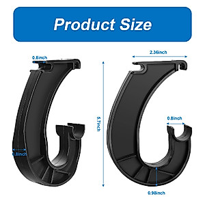 4Pack Hanging Rod Support，3/4Closet Shelf Rod Holder , J-Shaped Closet Brackets forHanging Clothes,Cabinets Storage 5629 (4pack White)