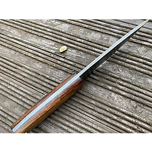 Perkin Hunting knife with Sheath Damascus Steel full tang BT11