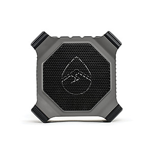 ECOXGEAR EcoEdge Plus GDI-EXEGPL410 Rugged Waterproof Floating Portable Bluetooth Wireless 20 Watt Smart Speaker with Bottle Opener and LED Party Lights (Gray)
