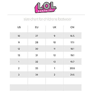 L.O.L. Surprise! Girls Rocker Diva Hightop Sneakers, Size 11 Black Pink