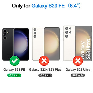 Antsturdy for Samsung Galaxy S23 FE 5G Wallet Case with Card Holder Women Men,Galaxy S23 FE Phone Case RFID Blocking PU Leather Flip Shockproof Cover with Wrist Strap Zipper Credit Card Slots,Black