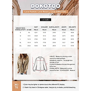 Dokotoo Fashion 2024 Winter Womens Ladies Plaid Shacket Jacket Women Sherpa Lined Fleece Fur Hooded Button Down Long sleeve Flannel Shirts Fluffy Warm Thick Oversized Outwear Coat with Pockets Pink M