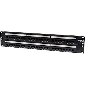 Tripp Lite 48-Port 2U Rackmount Cat5e 110 Patch Panel 568B, RJ45 Ethernet(N052-048)