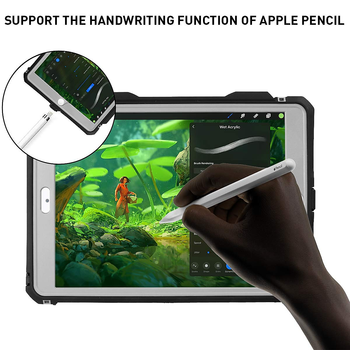 ipad 10.2 Waterproof Case 2021/2020/2019,ACase iPad 7th/iPad 8th/iPad 9th Generation IP68 Waterproof ipad 10.2 Cover with Strap Stand Pencil Holde Built-in Screen Protector Rugged Shockproof Case