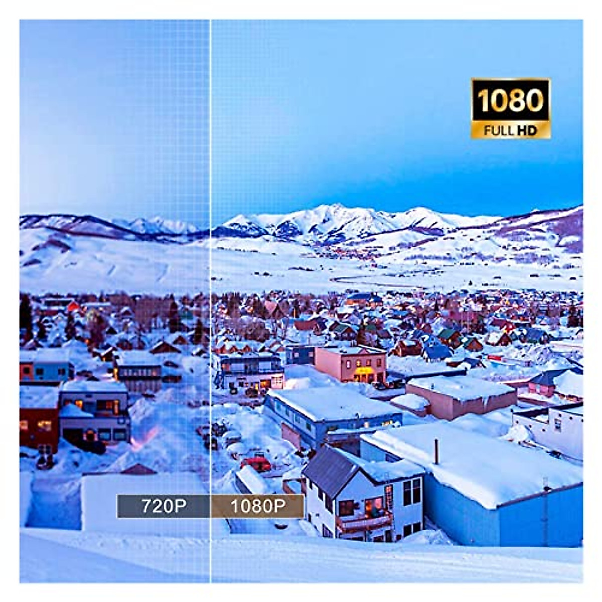 Halo Mini Portable Projector Screenless TV with 17100mAh Battery 1080P Full HD Android 9.0 3D Home Cinema 800Ansi Lumens ( Color : Halo )