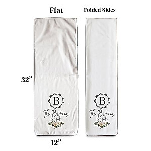 MYETCHEY Custom Dish Towel | 32" x 12" Personalized Kitchen Towel | Housewarming Gift | Wedding Gift | Personalized Dish Towel | Housewarming Gift