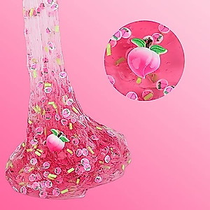 Slime Kit - 4 Pack Clear Slime, with Pink，Blue，Yellow and Orange Clear Crystal Slime, Soft Non-Stick, for Kids Party Favors Gifts Ideas, Stress Relief Toy for Girls and Boys