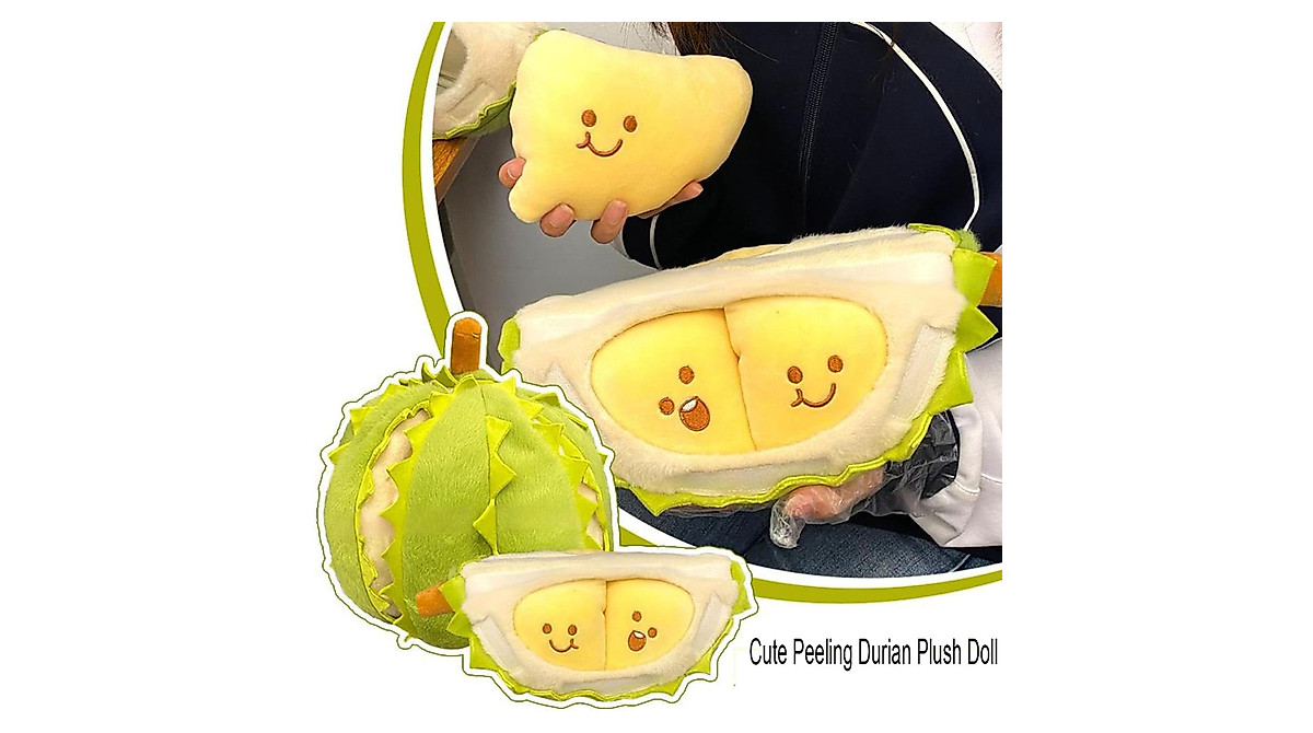 Vlrbfl Creative Detachable Durian Plush Toy, New Cute Durian Plush Toy ...