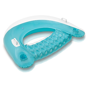 INTEX Sit 'n Float Classic Inflatable Raft Swimming Pool Lounge - (Set of 2)(Colors May Vary)