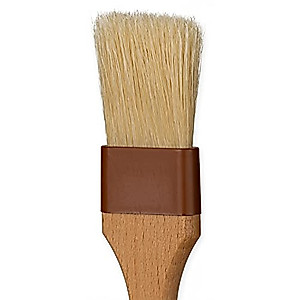 SPARTA 4037300 Boarhair Basting Brush, Flat Brush With Ergonomic Handle, 1.5 Inches, Brown