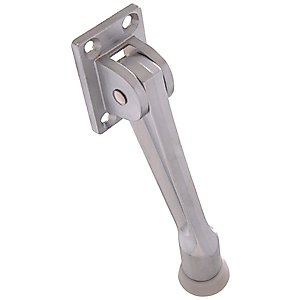 Hillman 852940 5" Kickdown Door Stop- Satin Chrome 1-Pack