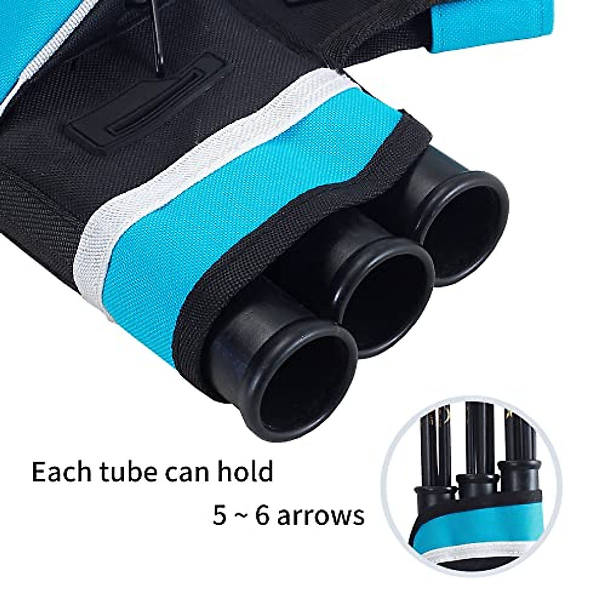 SOPOGER 3/4 Tube Archery Hip Quiver for Arrows Bow Belt Waist Hanged Quiver Fit for Compound Bow and Recurve Bow Target Archery (Blue(3 Tube))