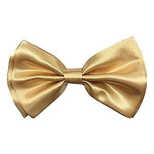 Consumable Depot CD Gold Suspender with Matching Metalic, Champagne, Sequined Bowtie Set (Champagne Gold)