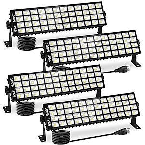 4 Pack LED Shop Lights, 100W 11000LM Plug in Garage Light with 6FT Power Cord, IP66 Waterproof Work Bench Shop Lights for Garage, Workshop, Warehouse, Outdoor, Yard, Garden