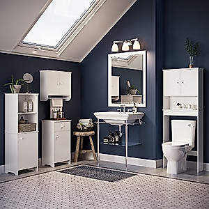 RiverRidge, White Medford Single Door Floor Cabinet with Drawer, One Size