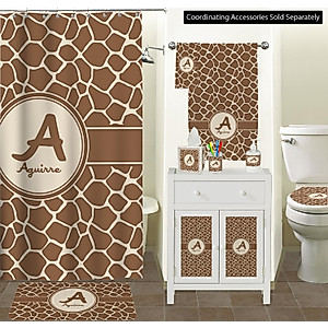 RNK Shops Personalized Giraffe Print Waste Basket - Double Sided (White)