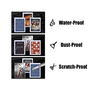 AmourPeng 125 ct Top loaders Cards Sleeves for Trading Cards, 125 Toploader and 200 Penny Sleeves Card Protectors Fit for Baseball, Sports Cards, MTG, YUGIOH Cards