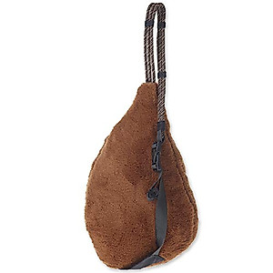 KAVU Mini Rope Fuzz Bag Sling Crossbody Backpack Travel Purse - Caramel