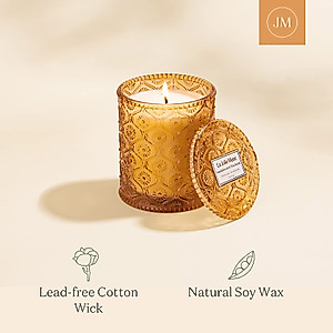 LA JOLIE MUSE Sandalwood Scented Candle, Santal Himalayen Candle, Candles Gift for Women, Decorative Candles for Home Scented, Soy Candle 6 Oz 40 Hours Burn