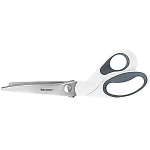 Westcott Pinking Shears, 9.5-Inches (15983),White, Gray