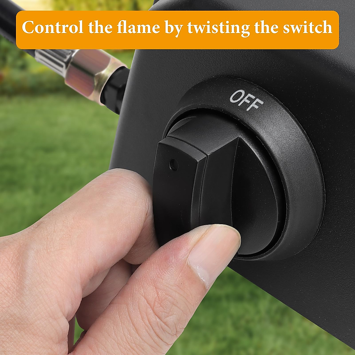 BBQ-PLUS Gas Burner for Ooni Karu 16 Pizza Oven Attachment,BBQ Accessories for Ooni Karu 16 with Gas Converter,Set of 1 Black