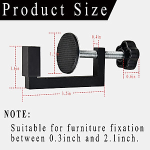 6 Pcs Adjustable Patio Furniture Clips Sectional Couch Connectors, Rattan Furniture Clamps Wicker Chair Fasteners, Outdoor Patio Sectional Sofa Furniture Clips (6pcs)