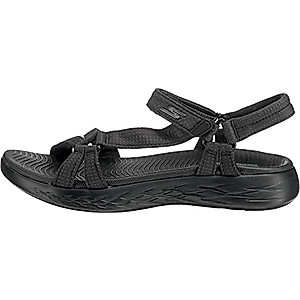 Skechers womens On-the-go 600 - Brilliancy Sport Sandal, Black, 9 US