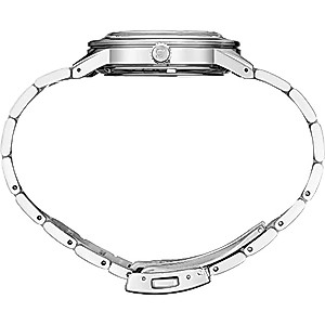 SEIKO Men's Cream Dial Silver Stainless Steel Band Presage Automatic Watch