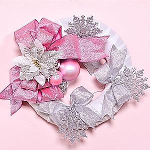 YAMA Glitter Wired Ribbon, Red, 1-1/2 inch x 20 Yards, for Christmas, Gift Wrapping, Wreath, Crafts, Bow Making and Party Decoration