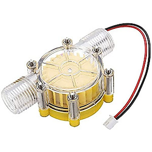 Water Flow Generator Turbine Generator Hydroelectric Micro Hydro Generator 1/2 Inch Portable Water Charger (12V)