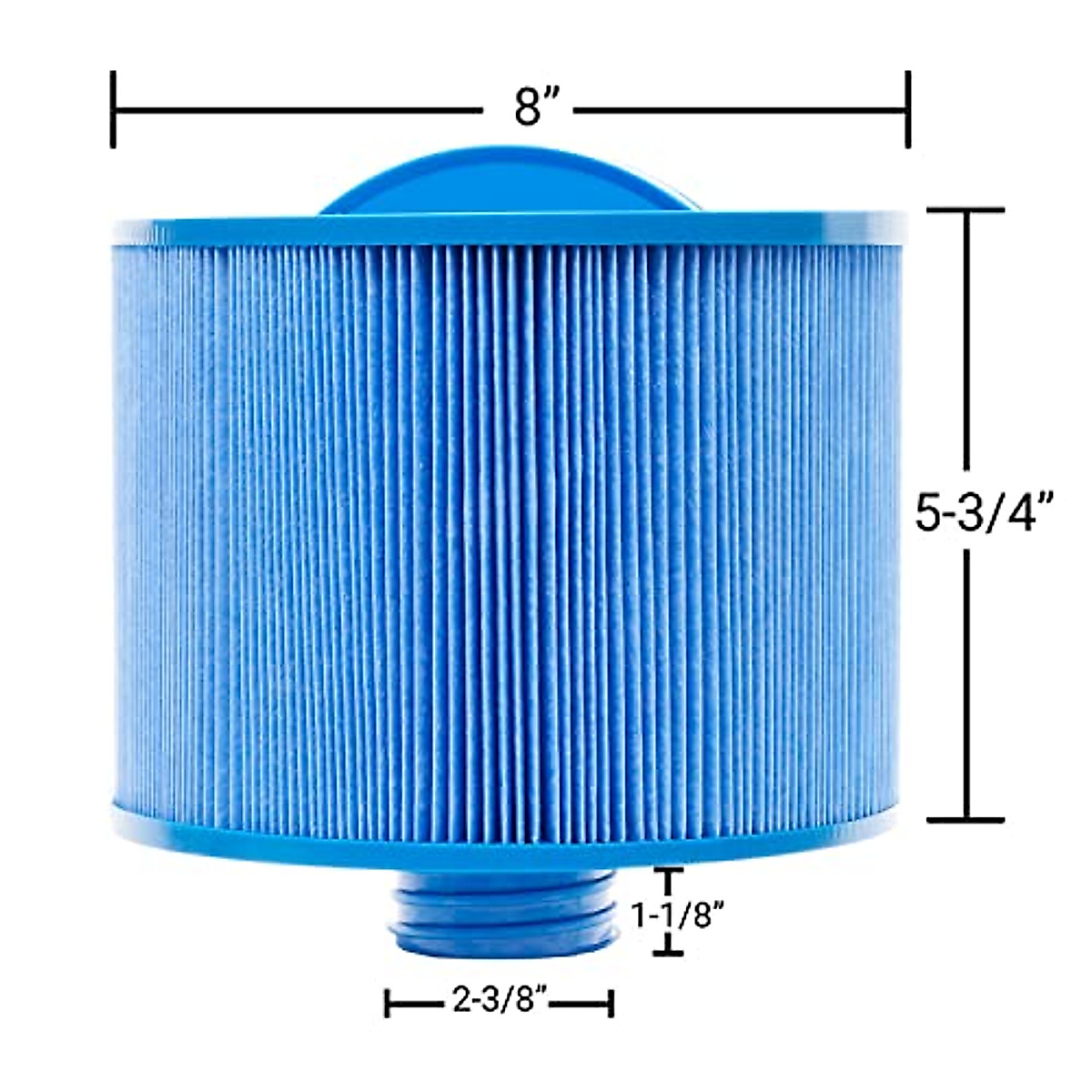 Clarathon Replacement Filter for 2013+ Bullfrog Spa - 10-2870 Blue Media with Longer Threaded Fitting