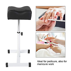 adjust Pedicure Nail Footrest Height Adjustment Metal and High Grade Synthetic Leather Manicure Foot Rest Desk Salon Spa Equipment (66 x 32 x 29cm), Footrest Nail Footrest Pedicure Footrest M