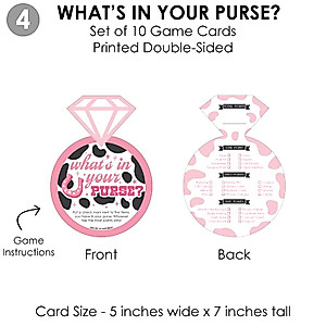Big Dot of Happiness Last Rodeo - 4 Pink Cowgirl Bridal Shower Games - 10 Cards Each - Who Knows The Bride Best, Bride or Groom Quiz, What’s in Your Purse and Love - Gamerific Bundle