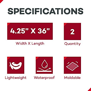 Dealmed Padded Orange Rolled Aluminum Splint Flexible First Aid Reusable Waterproof Splint (2)