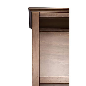 Amazon Brand – Stone & Beam 5-Shelf Bookcase, 75"H, Weathered Oak Finish