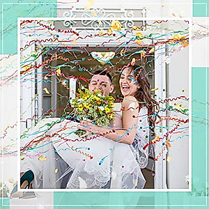 30 Pieces Hand Throw Streamers White Throw Streamers No Mess Confetti Crackers for Wedding, Birthday, Graduation Party Favors