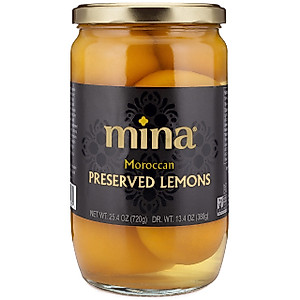 Mina Preserved Lemons, Authentic Moroccan Gourmet Preserved Beldi Lemons, 25.4 Ounce