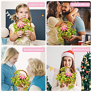 SATHIBI Flower Bouquet Building Set, Flowers Basket Bonsai Plants with LED Light, Botanical Collection Wall Decor, Creative Building Toy Gift for Adults Kids (691 PCS)