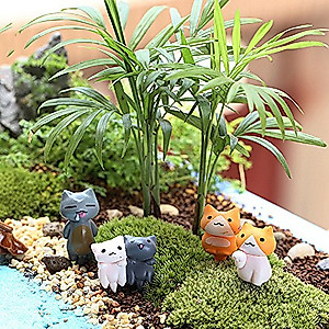 Neko 6pcs Miniature Home Garden Cats - Small Kitty Landscape Decorations – Cute Cat for Crafts, Home Decor, Party Favors and Cake Toppers