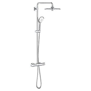 GROHE 26128002 Euphoria 260 CoolTouchThermostatic Shower System, 1.75 gpm, Starlight Chrome