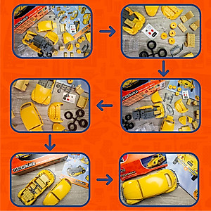 Airfix Quickbuild Volkswagen Beetle Yellow Brick Building Model Kit, Multicolor