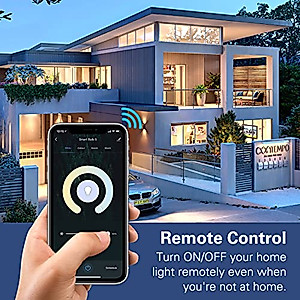 MoKo Smart WiFi LED Spot Light Bulb 5W GU10 Dimmable Spotlight RGB + Cool + Warm Light Work with Alexa Echo,Google Home,Compatible with SmartThings, Voice/APP Control, Timer, 2.4GHz Network, 4 Pack
