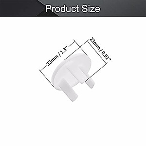 Fielect Outlet Plugs Covers Childproof Outlet Covers Protectors Electric Socket Cover Electrical Protector 3-Hole White 32Pcs