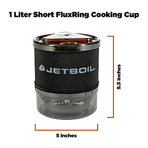 Jetboil MiniMo Camping and Backpacking Stove Cooking System with Adjustable Heat Control (Carbon)