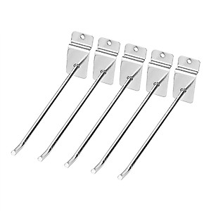 Eatbuy Slatwall Hooks 25PCS 6 Inch Slatwall Accessories Slatwall Panel Hooks Garage Organization Slat Wall Hooks Heavy Duty Pegboard Gridwall Hooks Display Hooks for Retail