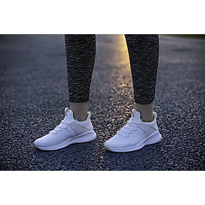 Akk Womens Running Workout Shoes - Non Slip Lightweight Gym Mesh Sneakers for Walking, Tennis, Training, Outdoor Sport White Size 7.5 US