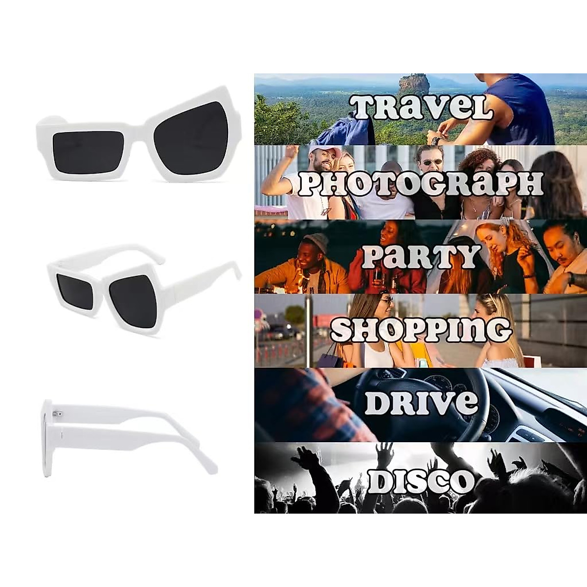 WJIANKPA Men's and Women'sFashionable Sunglasses,UV Protection Sunglasse,Cool Design,High-Definition Lens.