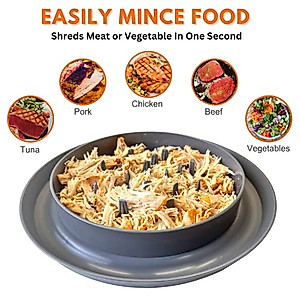 Hocane Chicken & Meat Shredder - Alternative to Bear Claws Meat Shredder - Large Size Meat Shredding Tool with Handles and Non-Skid Base Suitable for Pulled Pork,Beef and Chicken, Black