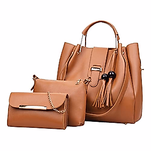 Crossbody Bags for Women Fashion Upgrade 3pcs Set Crossbody Bag Handbags Wallet Tote Bag Shoulder Bag Satchel